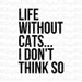 Life Without Cats Cat Art Typography Home Decor Wall Decor Printable ...
