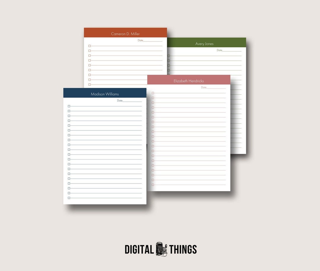 Personalized to Do List Notepad, Custom Notepad Planner, Personalized ...
