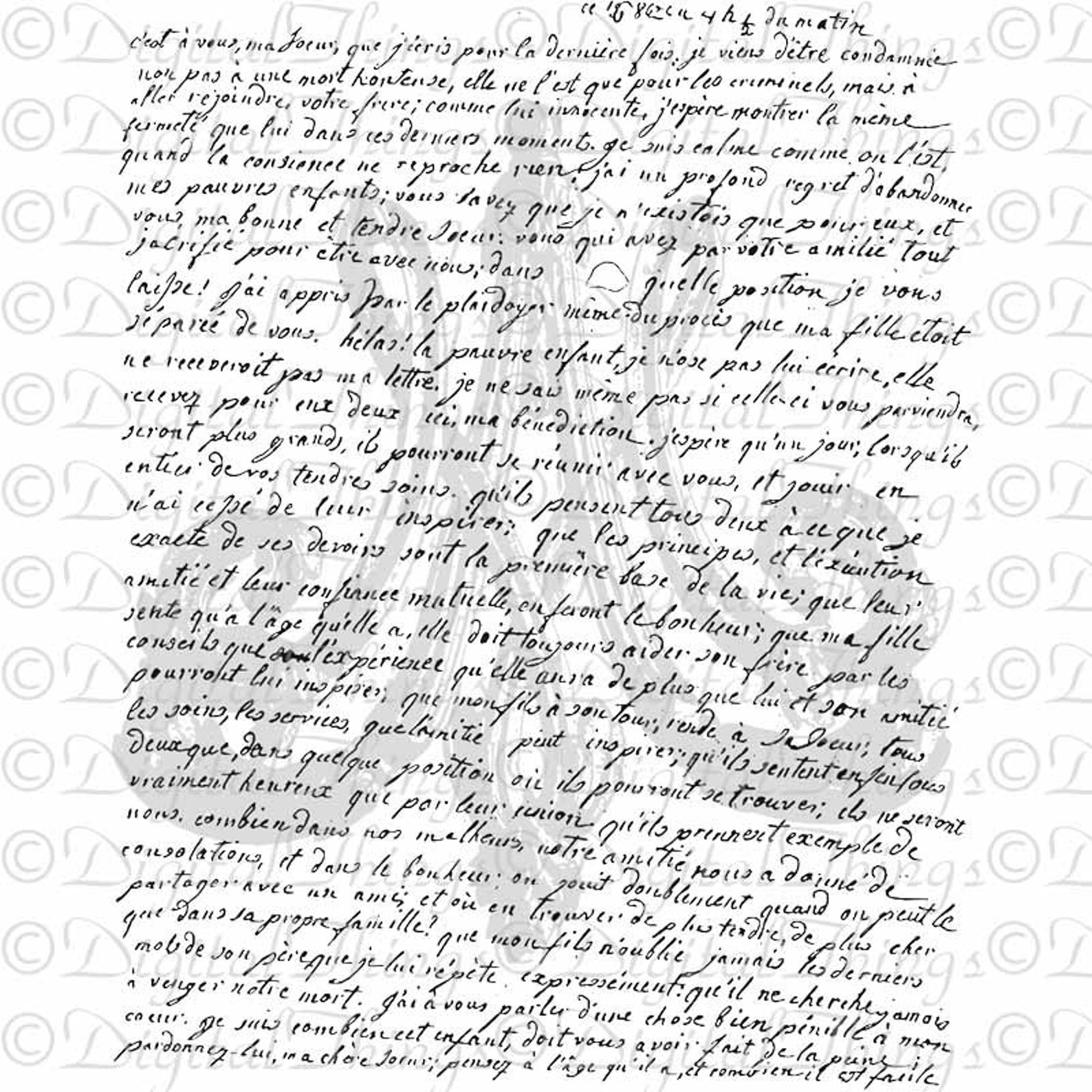 French Script Words Calligraphy Marie Antoinette Letter - Etsy