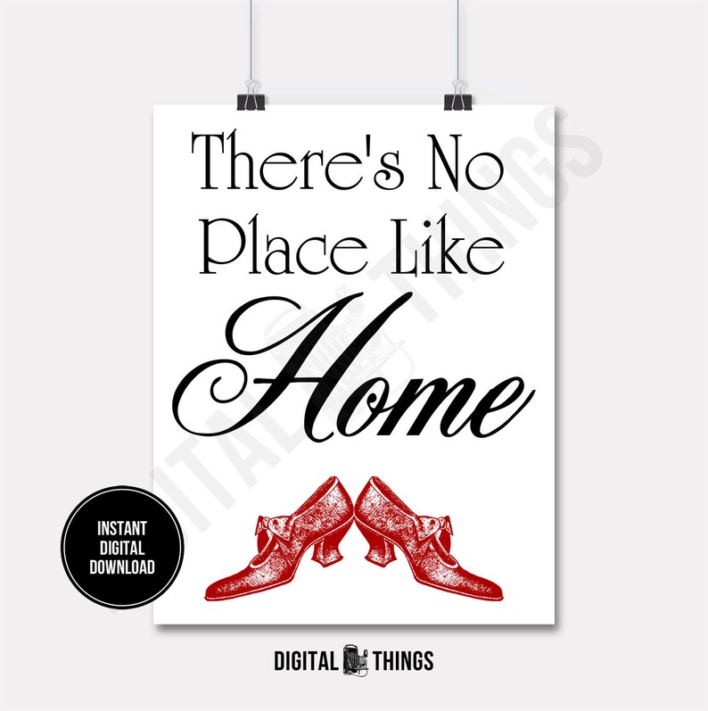 Wizard of OZ Dorothy Theres No Place Like HOME Nursery Decor - Etsy