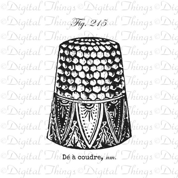 Sewing Thimble Drawing