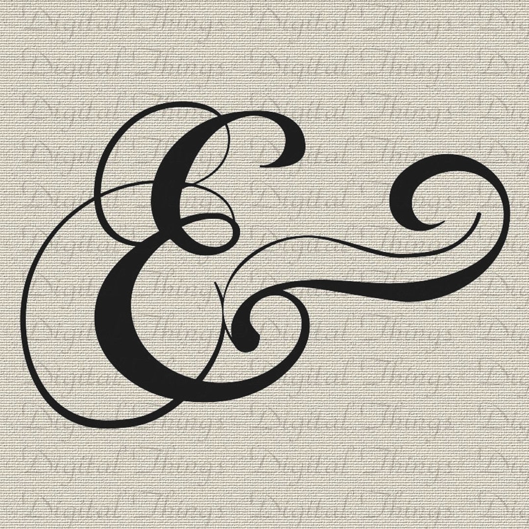 Typography Ornate Ampersand Script Wall Decor Wall Art - Etsy