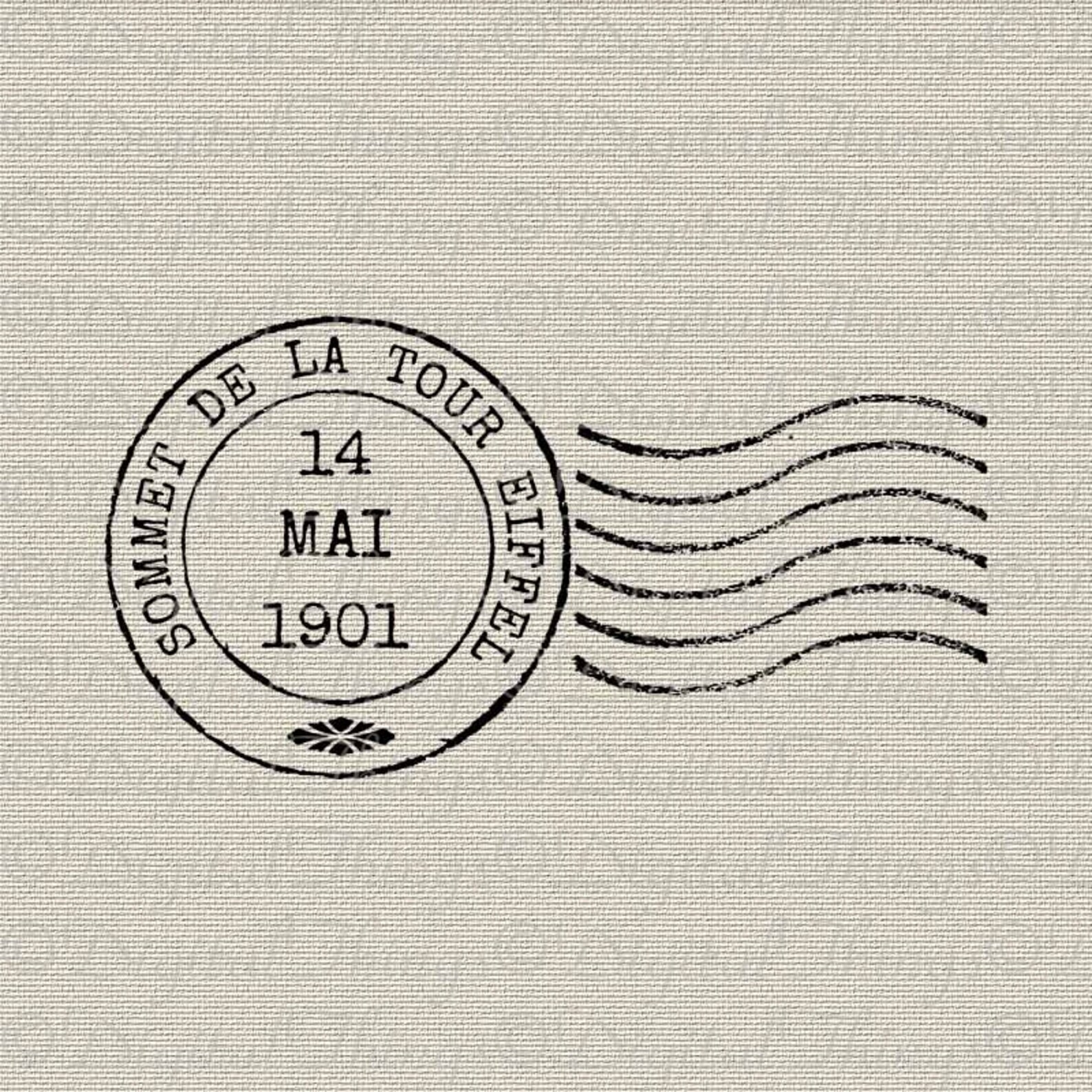 Eiffel Tower Paris French Postmark French Stamp French Decor - Etsy