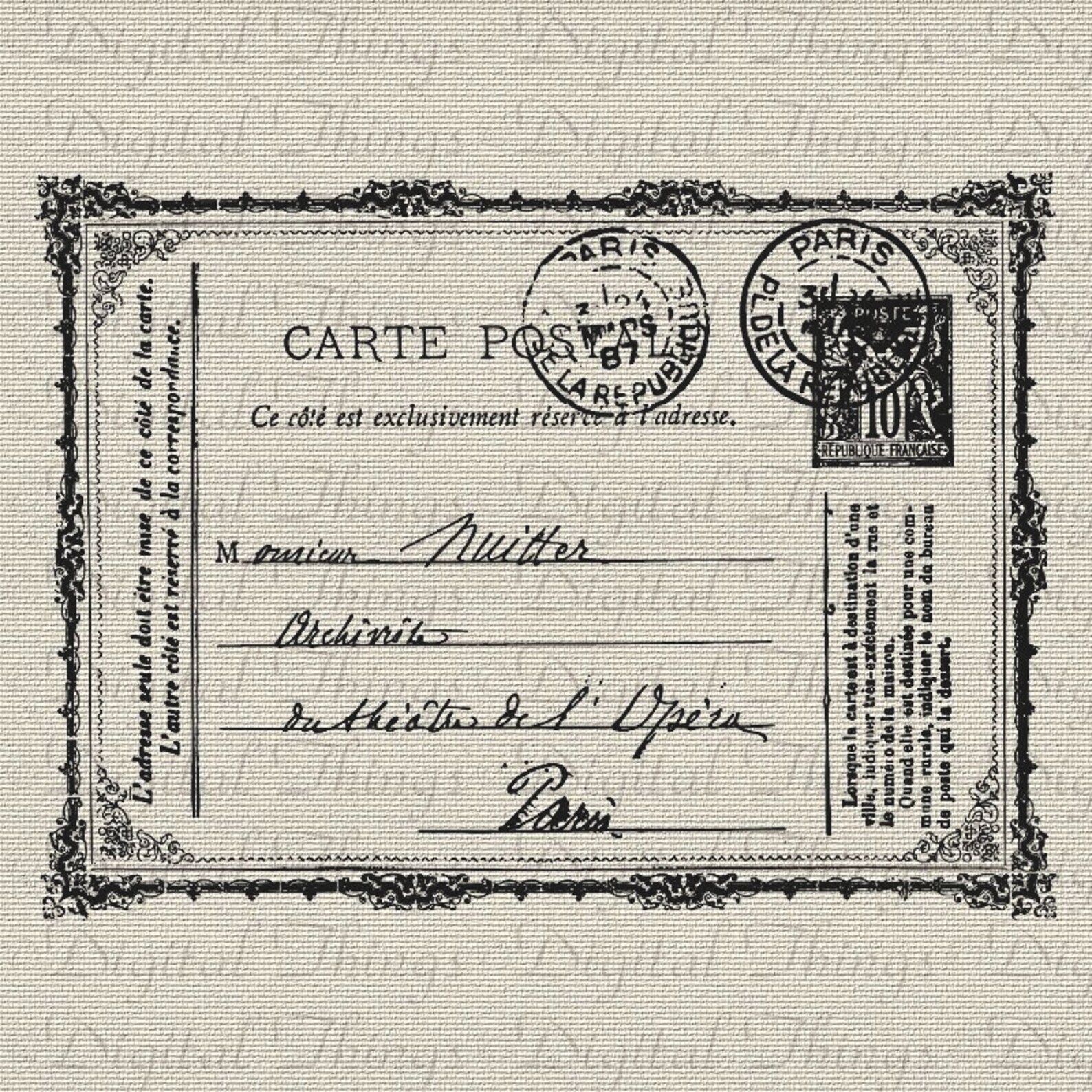 French Stamp French Postcard French Postmark French Decor - Etsy