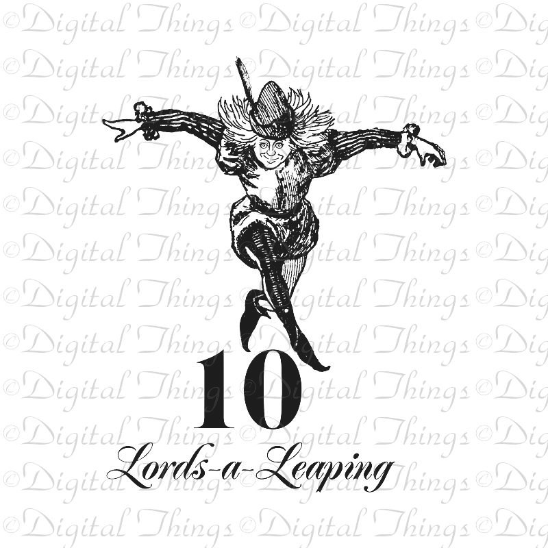 10 Lords A Leaping Coloring Page