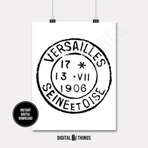French Stamp French Postmark French Decor Wall Decor Art Printable ...