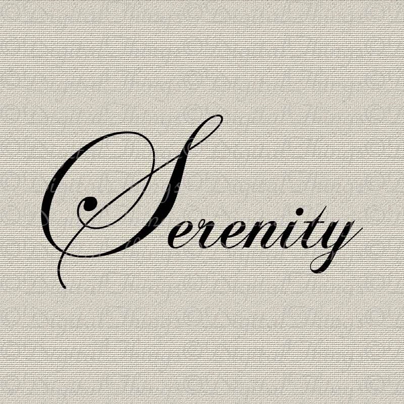 Inspirational Serenity Calligraphy Script Wall Decor Art | Etsy