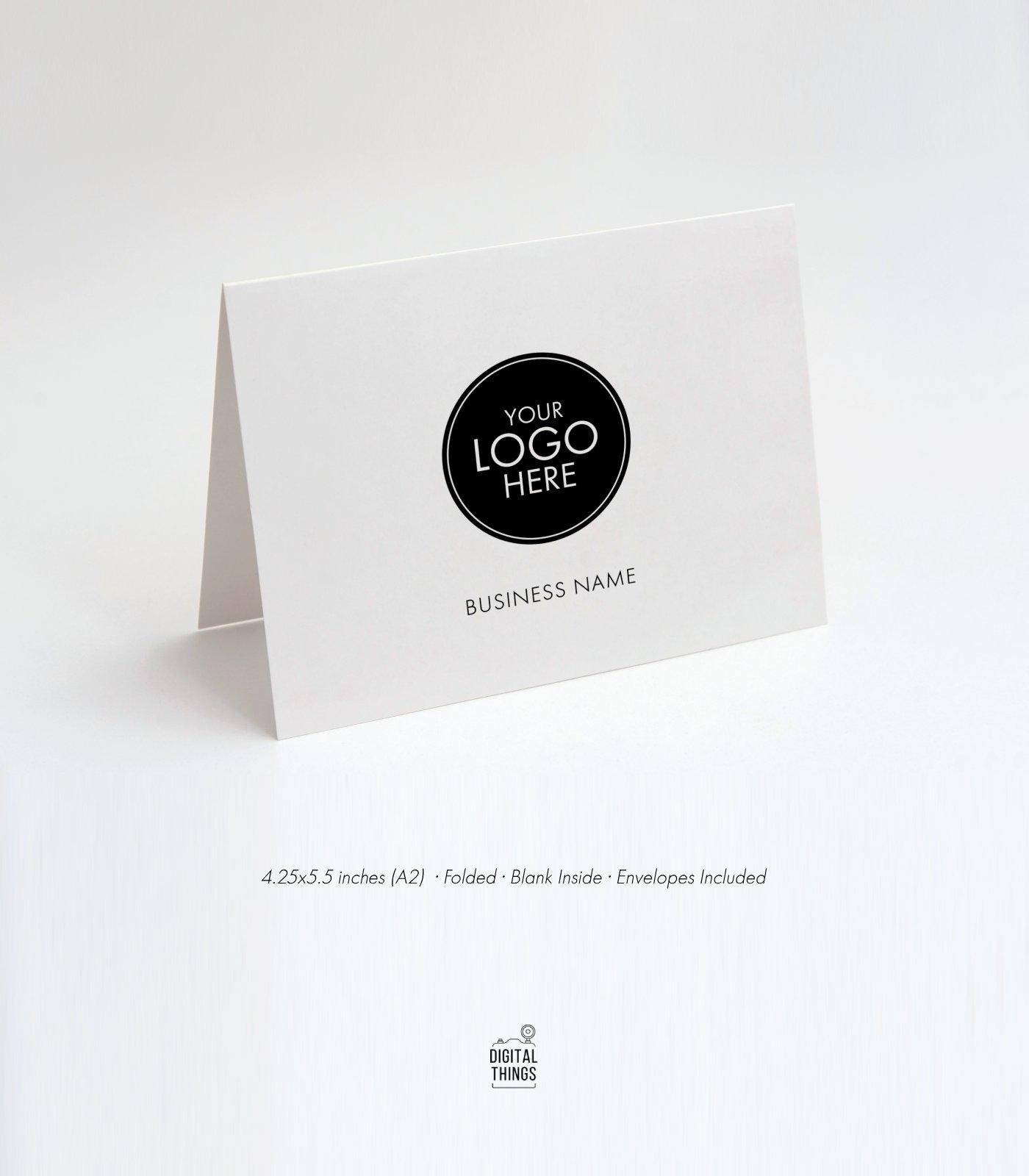 Personalized Logo Stationery, Business Logo Note Cards, Custom ...