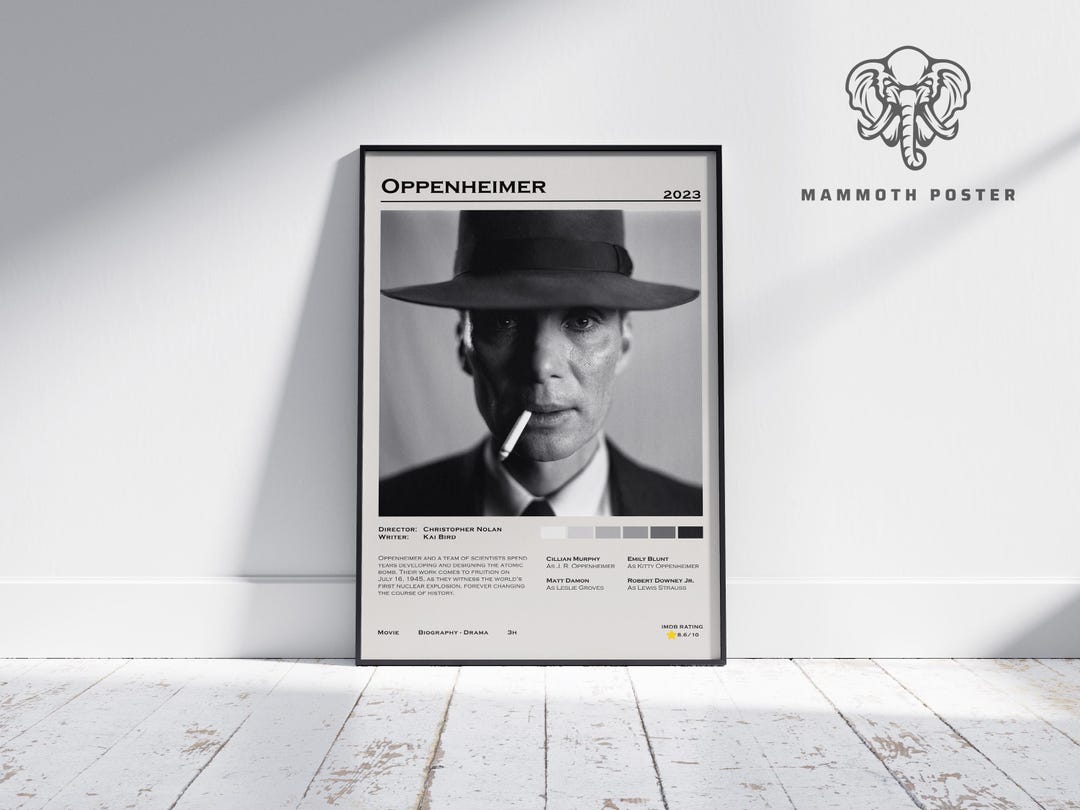 Oppenheimer Nolan Movie Poster, Custom Wall Art Print, Valentines Day ...