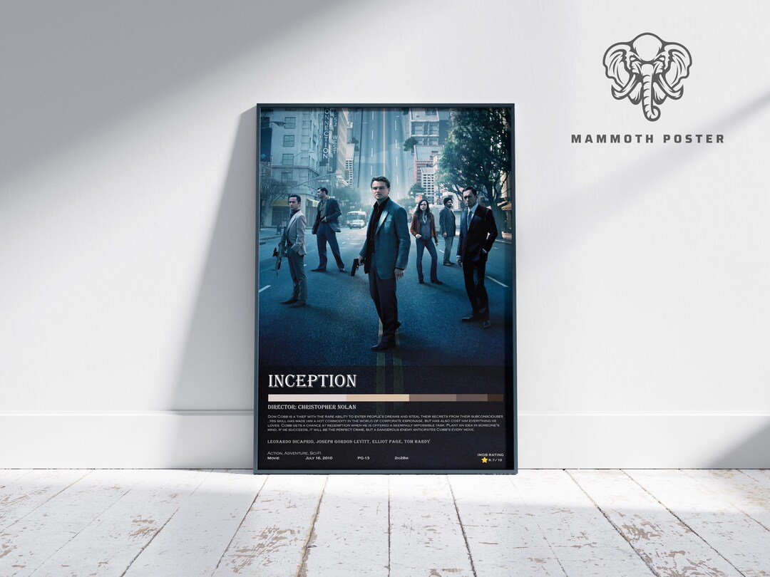 Inception Wall Art: Classic Movie Poster (custom Digital Download) - Etsy