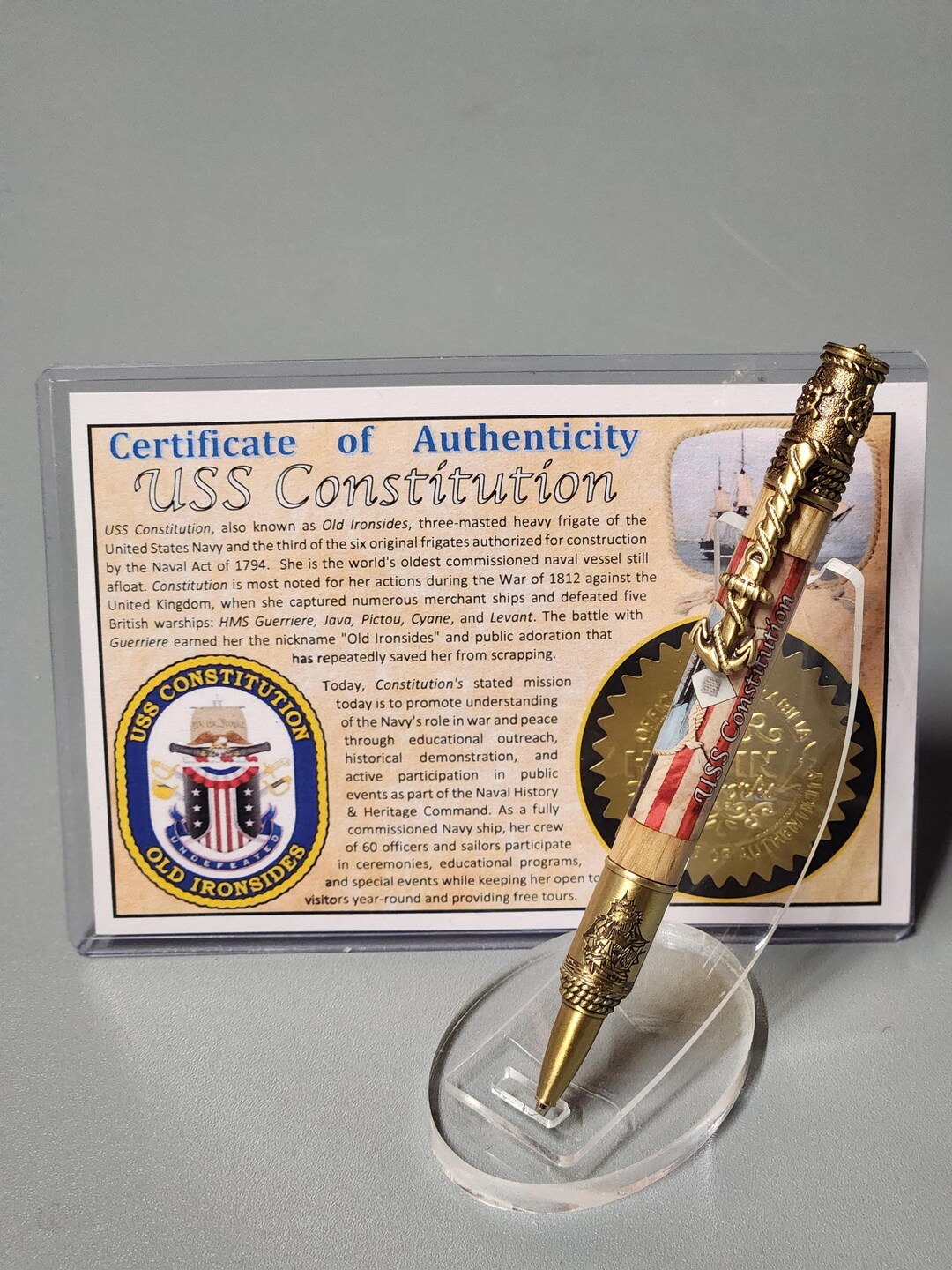 USS Constitution Nautical Pen - Etsy