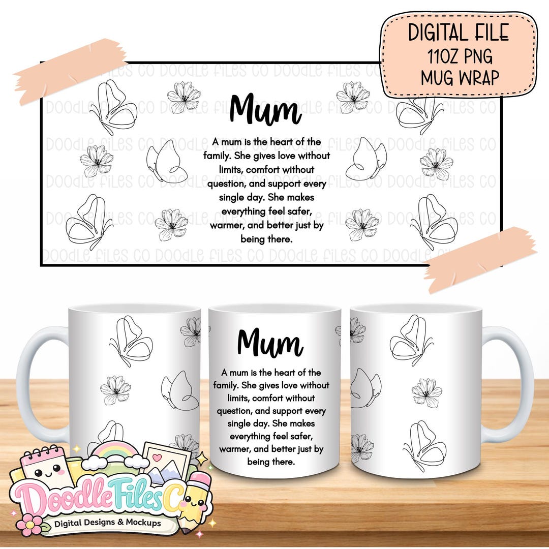 Mum Quote Mug Wrap PNG | 11oz Sublimation Design (digital Download) - Etsy