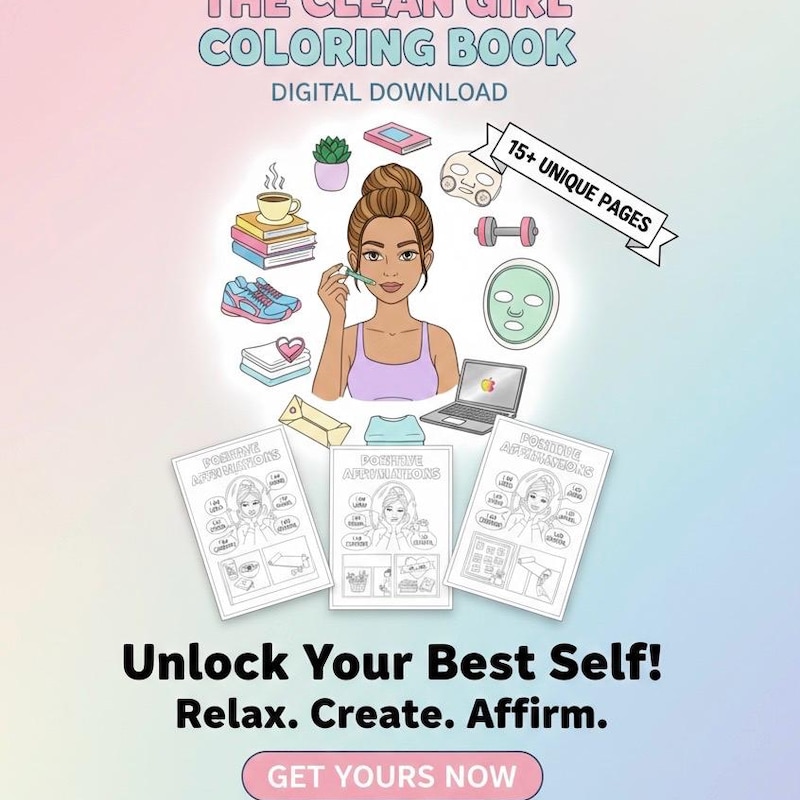 Coloriage clean girl - Etsy France