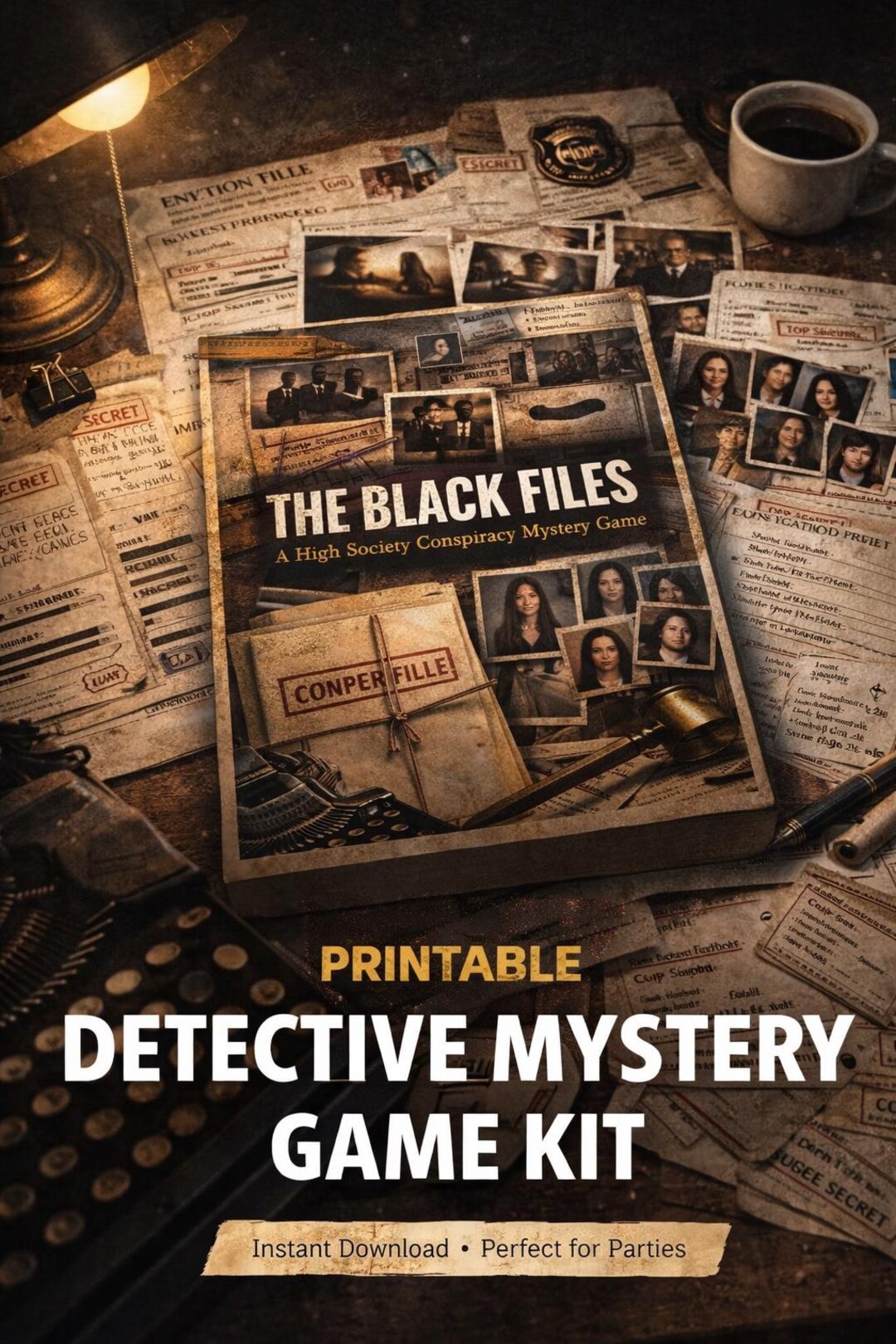 Murder Mystery Party Game Printable | Detective Investigation Kit ...