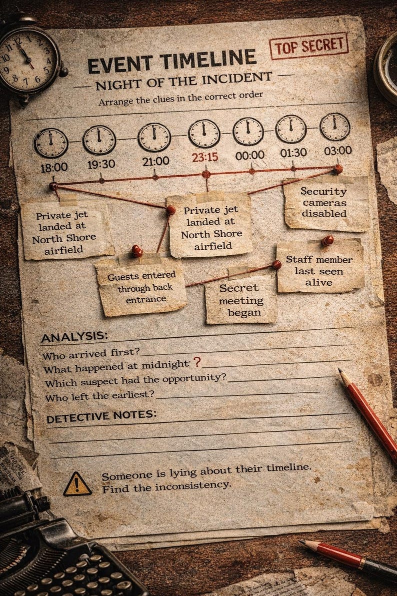 Murder Mystery Party Game Printable | Detective Investigation Kit ...