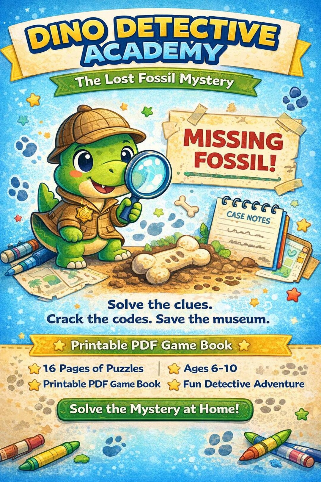 Dinosaur Escape Room – Kids Detective Game Book, Ages 6-10 (PDF ...
