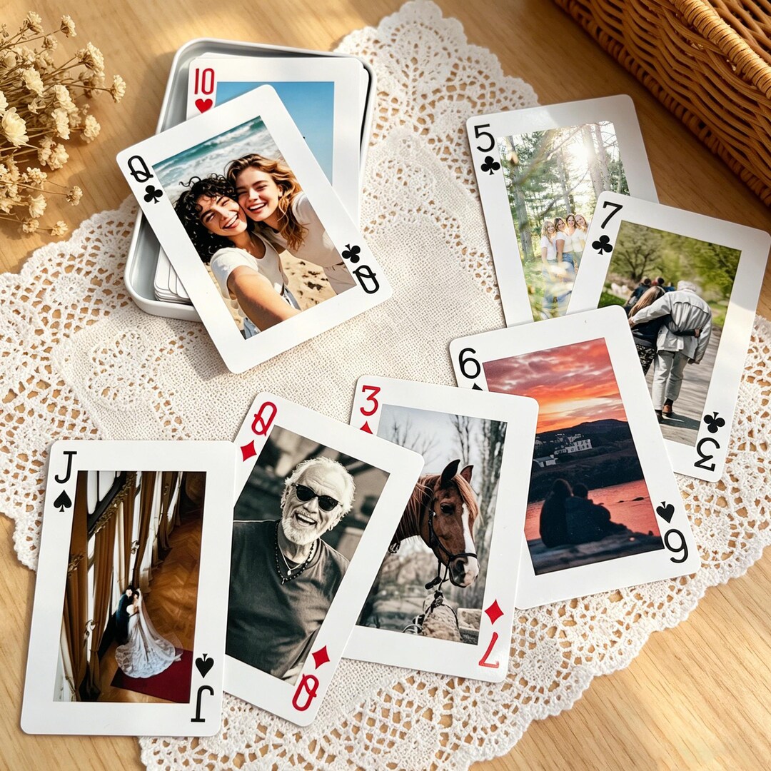 Custom Playing Cards With Photos | Memory Deck Gift for Family or ...