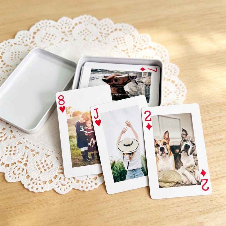 Custom Playing Cards With Photos | Memory Deck Gift for Family or ...