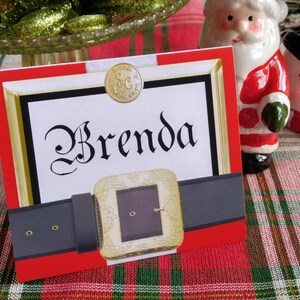 VICTORIAN CHRISTMAS SANTA Place Cards Personalized Place Cards Vintage ...