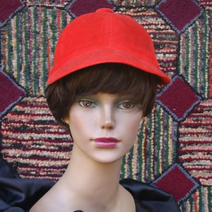 Vintage Red Corduroy Hat - Etsy