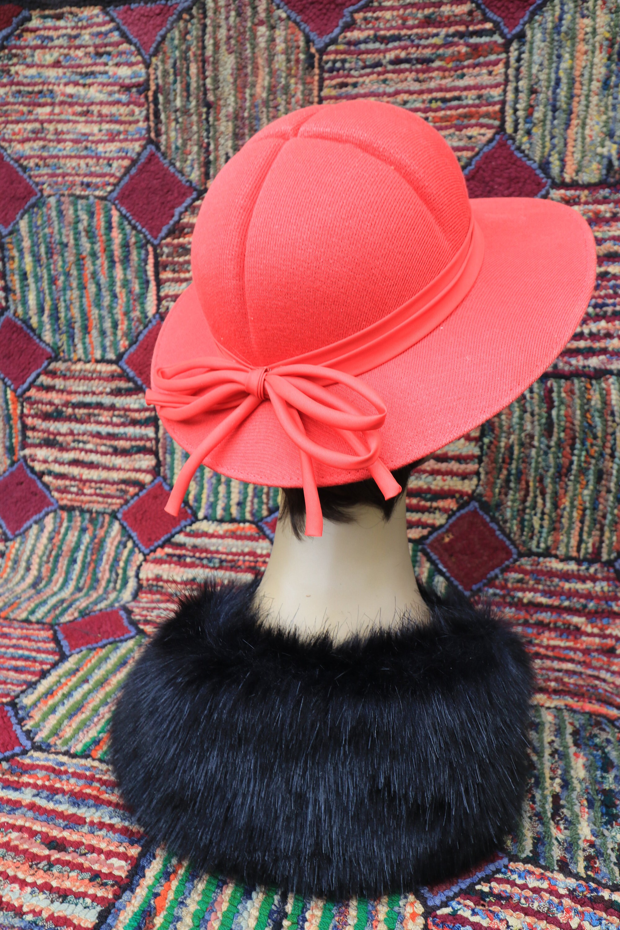 Vintage Red Cloth Pith Helmet Hat - Etsy