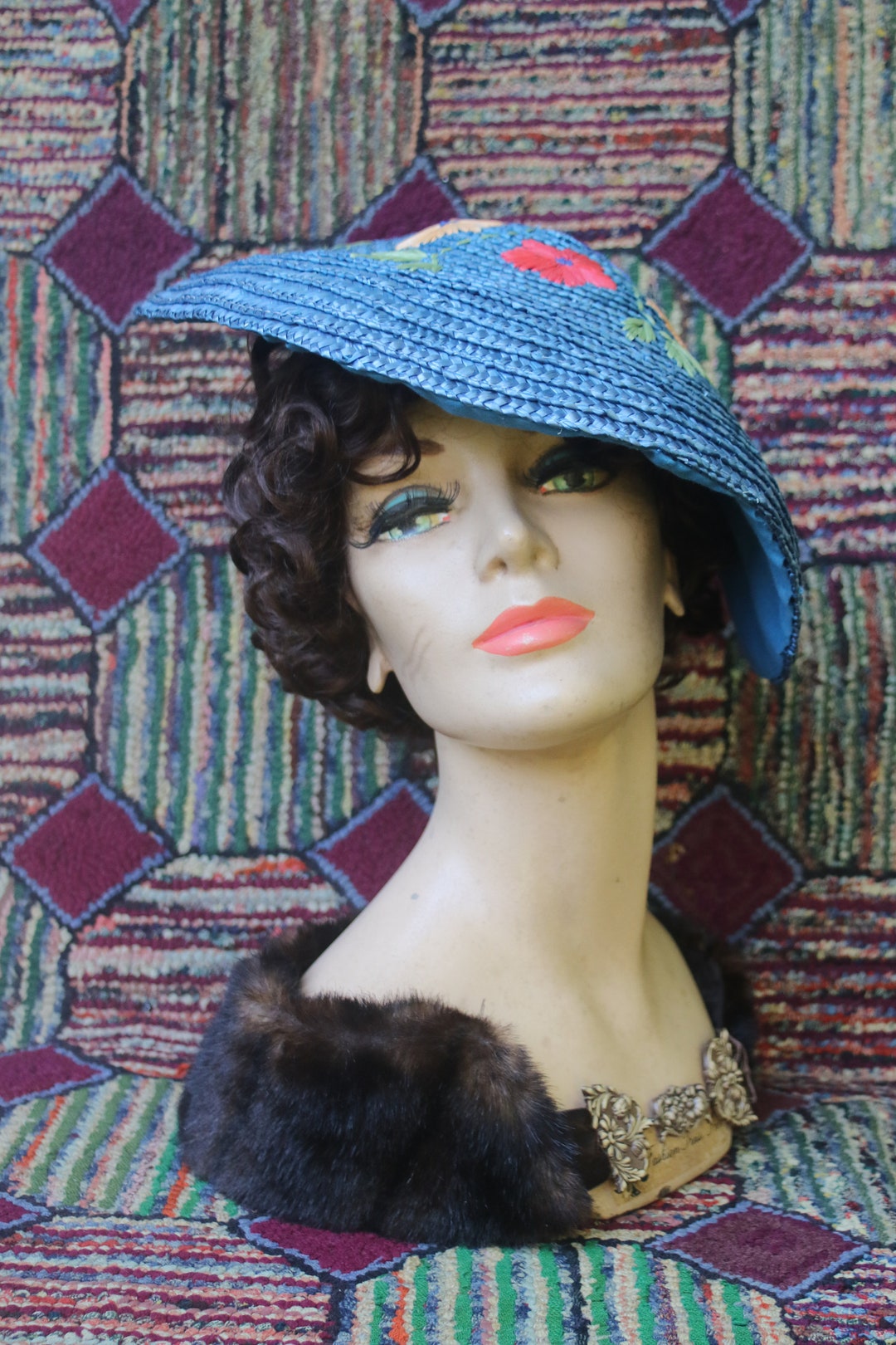 Handmade Woven Straw Saucer Hat Etsy