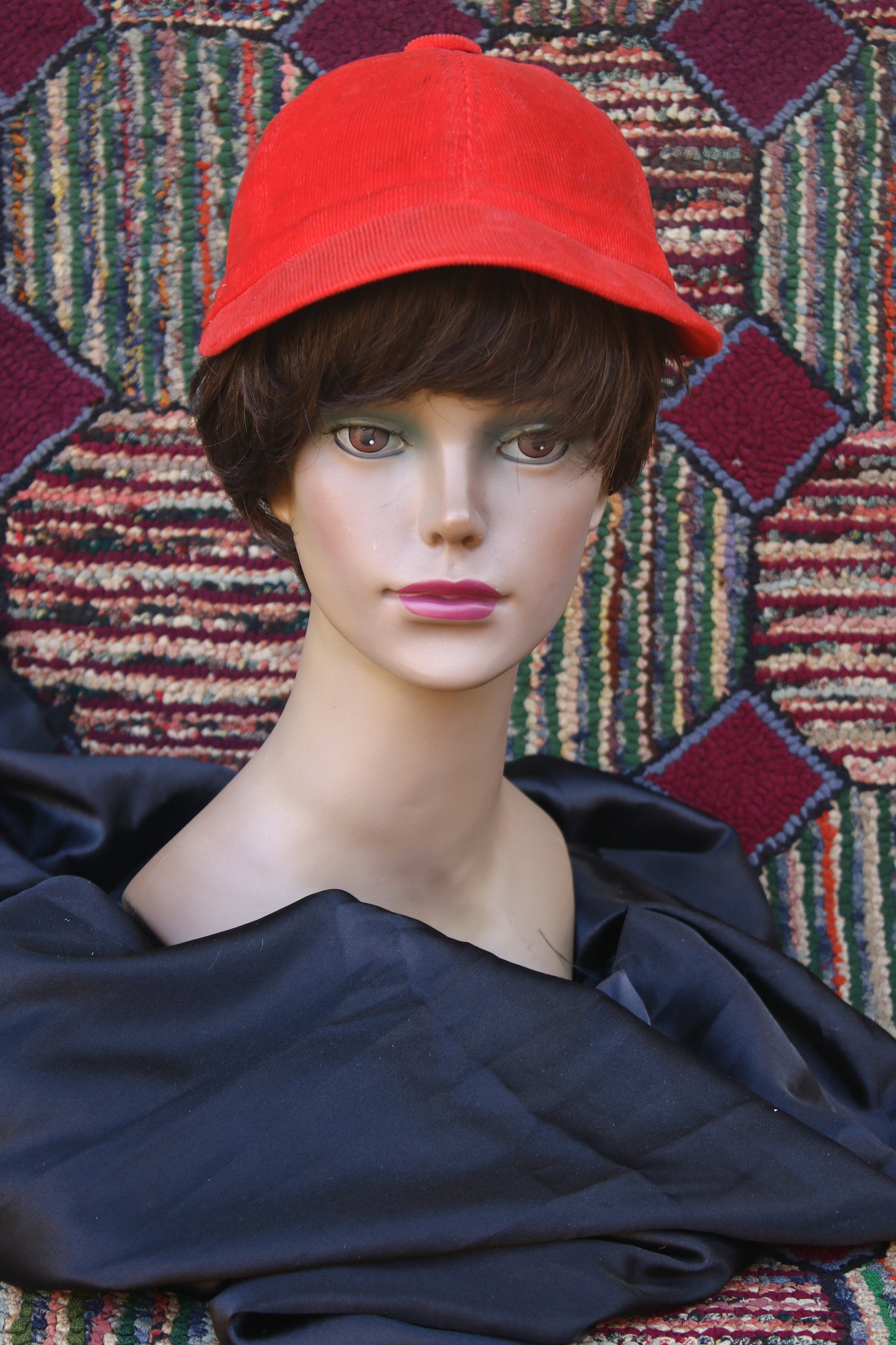 Vintage Red Corduroy Hat - Etsy