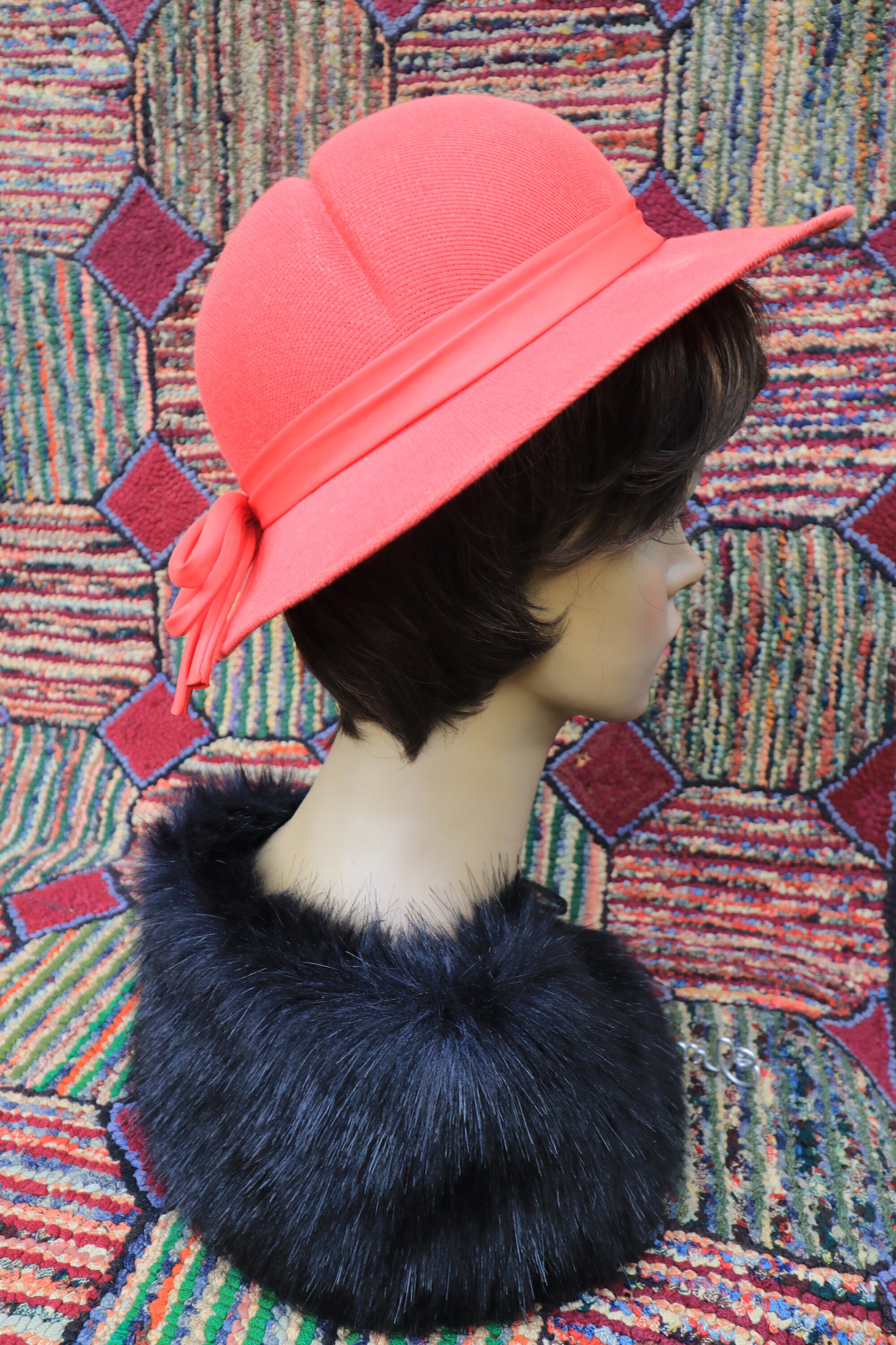 Vintage Red Cloth Pith Helmet Hat - Etsy