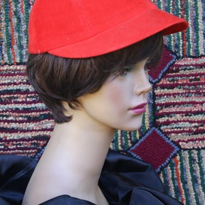 Vintage Red Corduroy Hat - Etsy