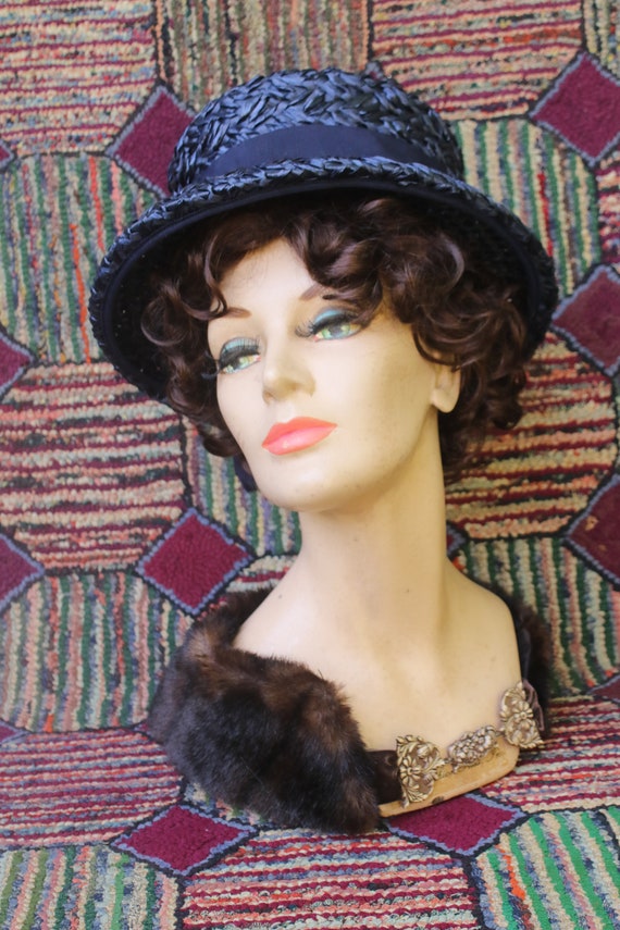 Blue straw hat - Gem