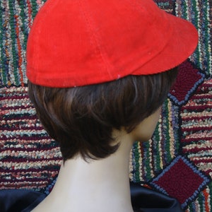 Vintage Red Corduroy Hat - Etsy