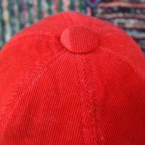 Vintage Red Corduroy Hat - Etsy