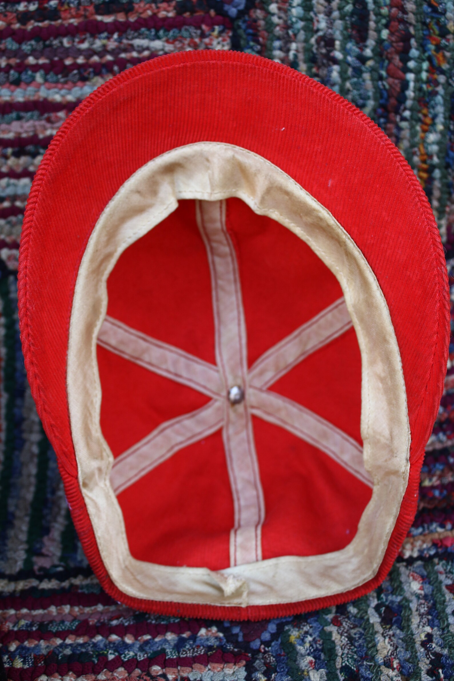 Vintage Red Corduroy Hat - Etsy