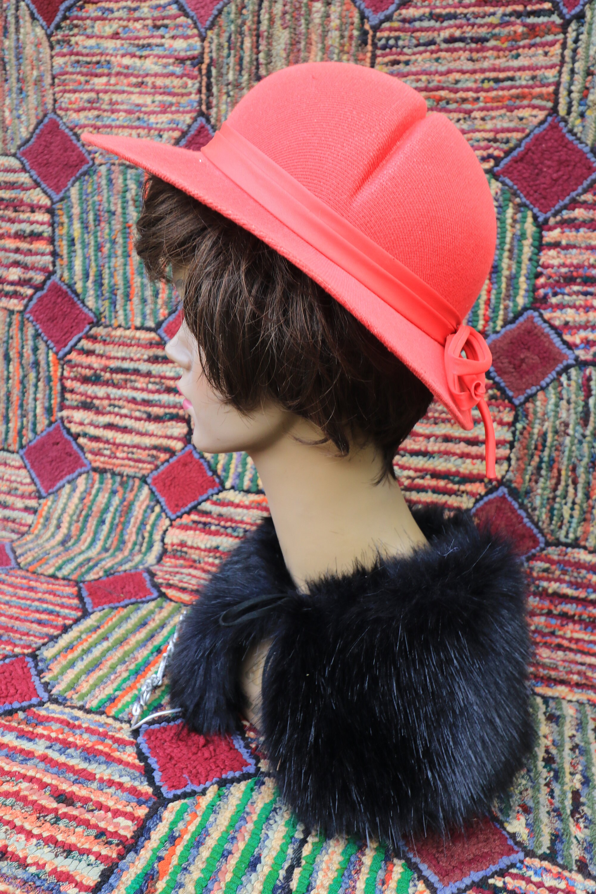 Vintage Red Cloth Pith Helmet Hat | Etsy