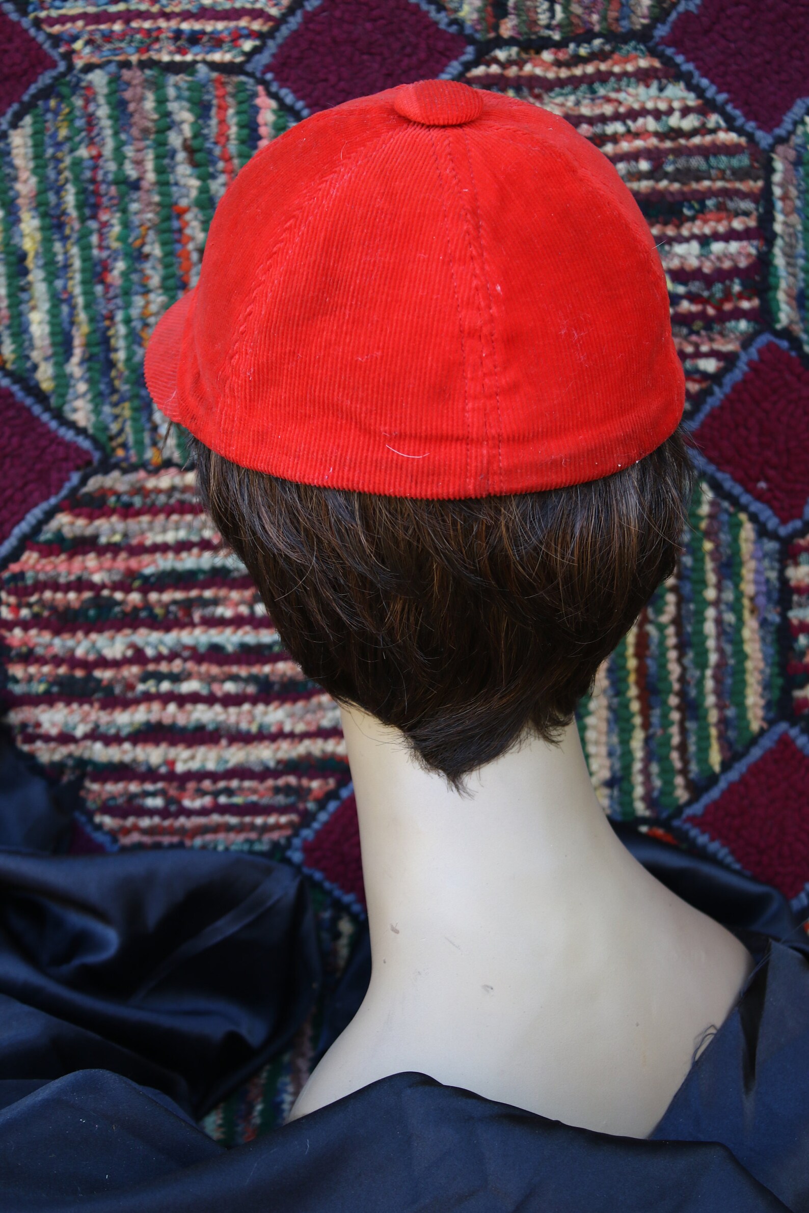 Vintage Red Corduroy Hat - Etsy