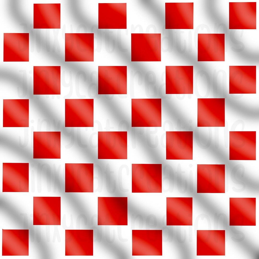 Red and White Checker Digital Pattern - Etsy