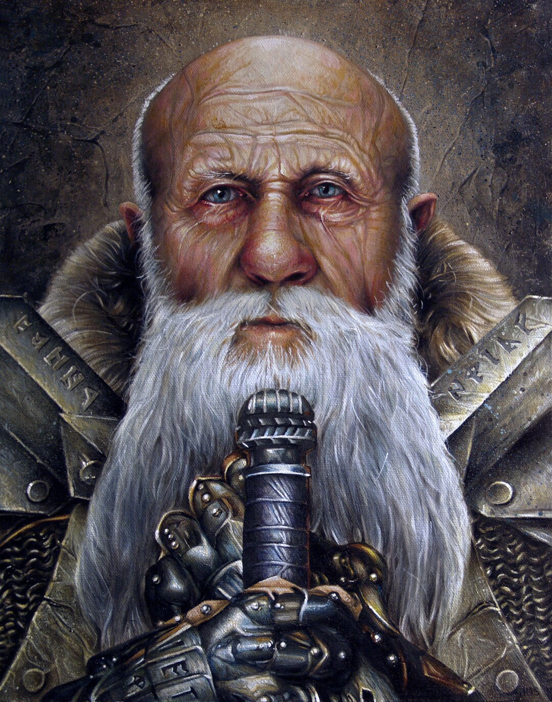 Dwarf Fantasy Art Traditional Portrait Original Painting - Etsy