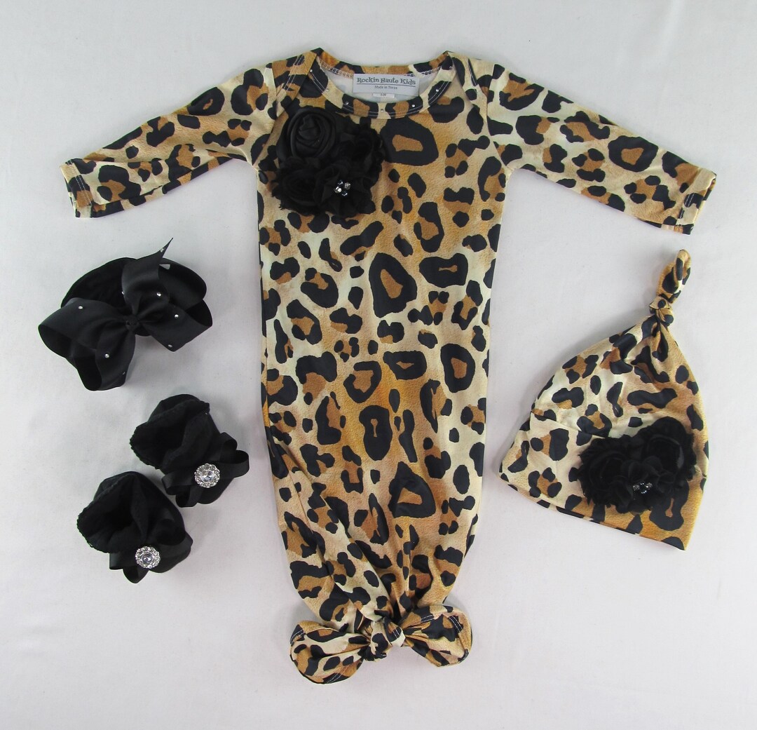 Newborn, Baby Leopard Outfit, Baby Girl Clothes, Baby Shower Gift, Baby ...
