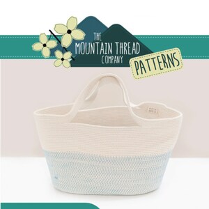 Coiled Rope Tote Bag PDF Pattern - Make Your Own Rope Purse Market ...