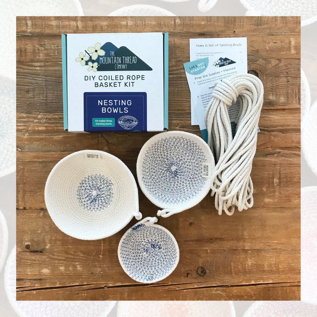 DIY Nesting Bowls Kit Coiled Rope Basketry—make Your Own Craft Sewing ...