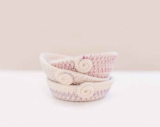 Rope Bowl Kit Small Bowl Kit With Instructions Craft Kit Batik Fabric ...