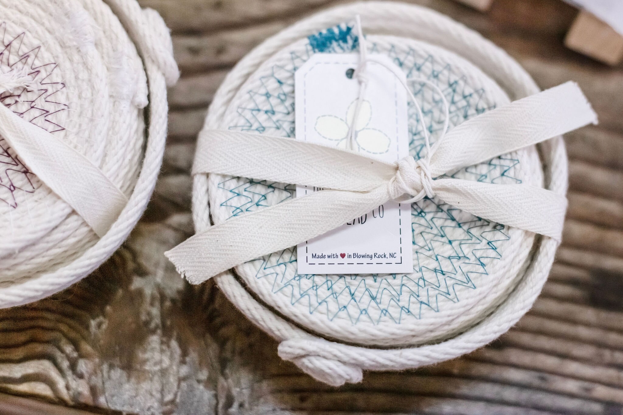 Colorful Rope Coaster Setcoiled Rope Basketry Gift Set Specially ...