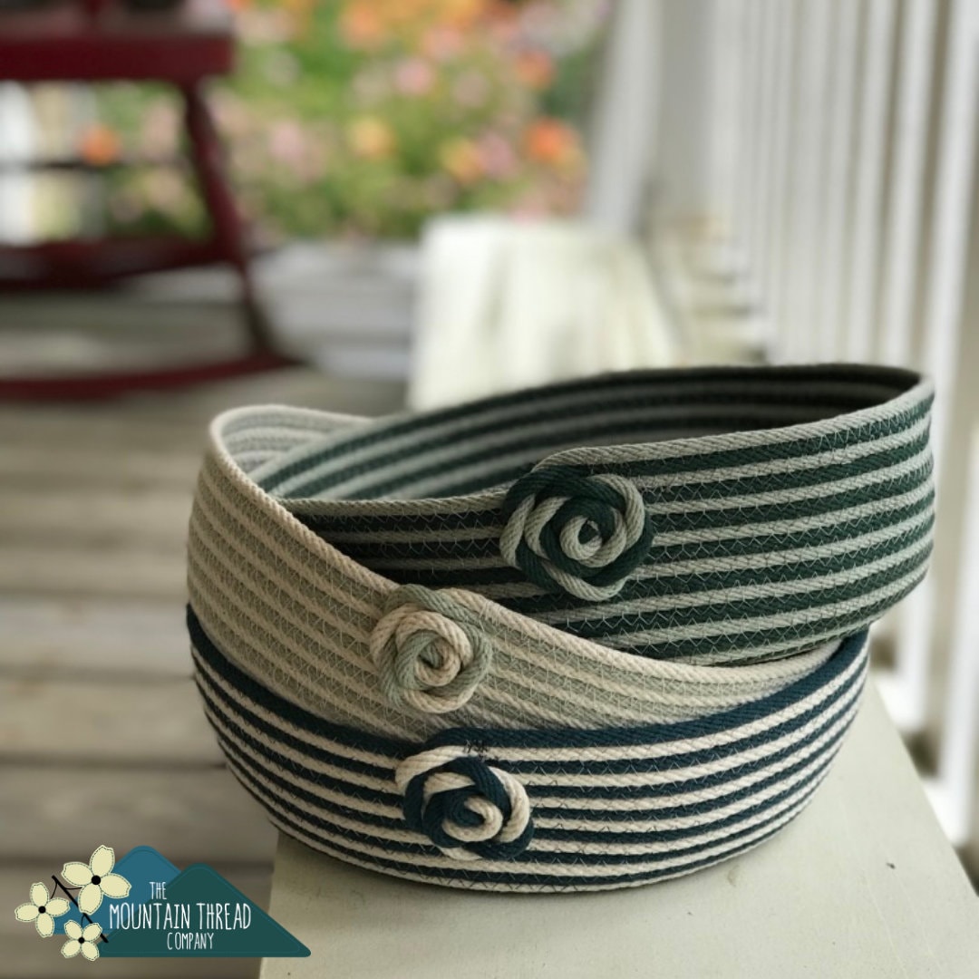 Coiled Rope Parkway Bowl PDF Pattern- Make Your Own Craft DIY Instant ...