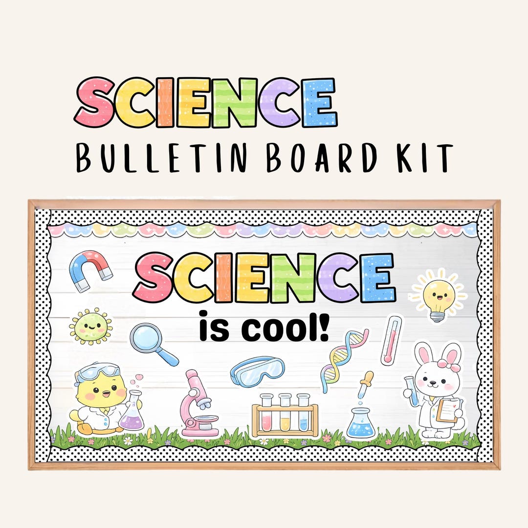 Science Bulletin Board Kit, Printable, Editable Classroom Decor ...