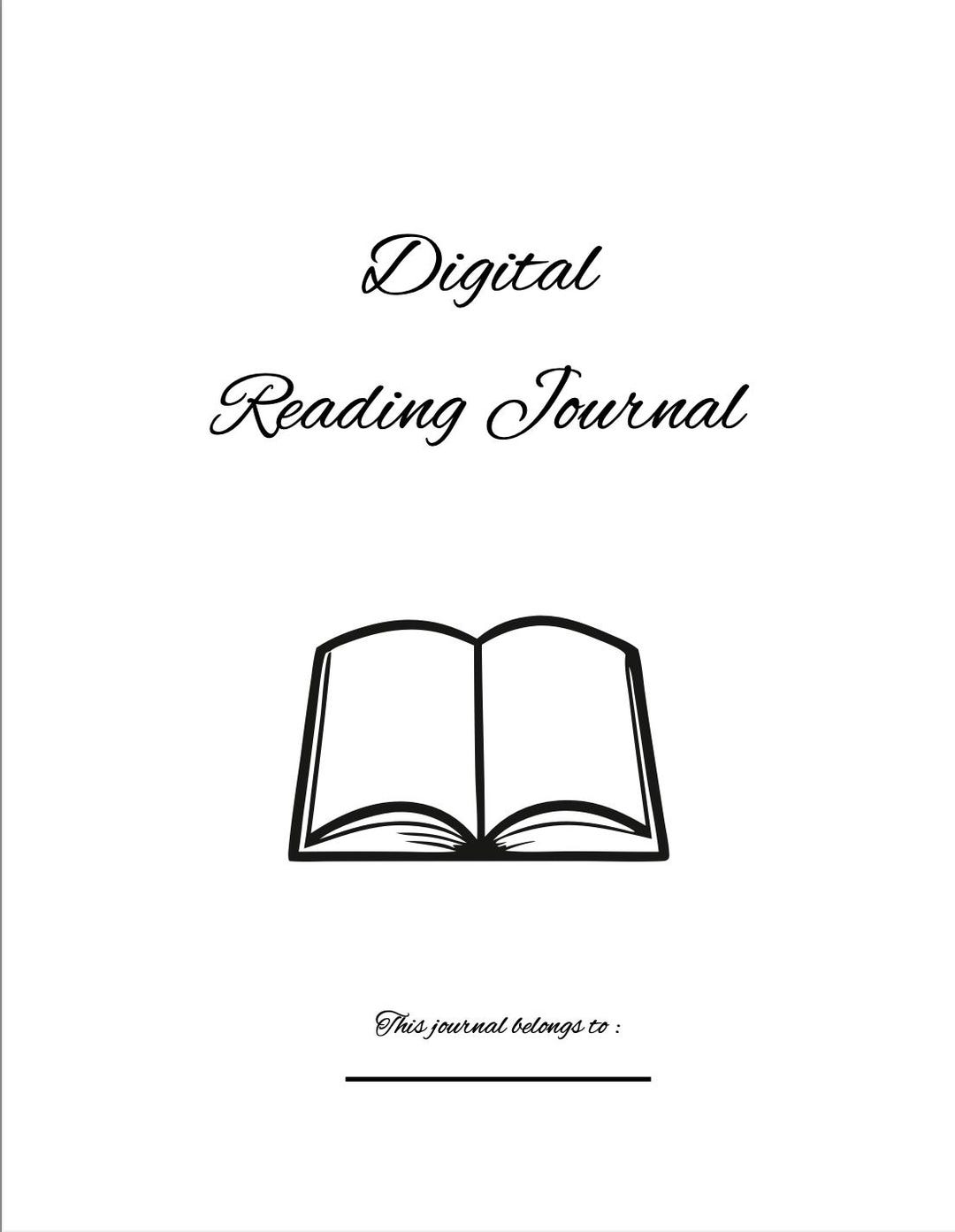Digital Reading Journal - Editable Reading Planner - Etsy