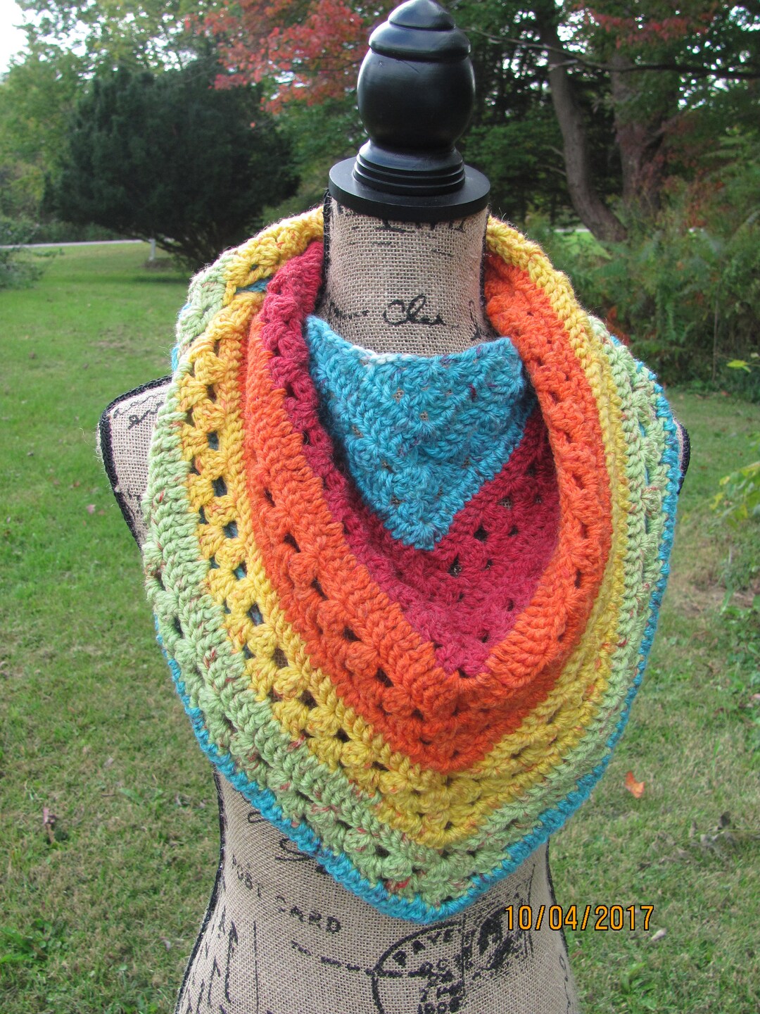 Rainbow Sprinkles Triangle Scarf - Etsy