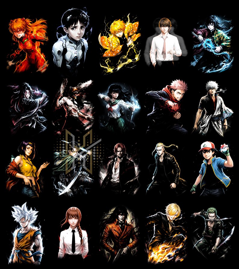 120+ Halftone Anime Designs | High-resolution PNG Graphic Bundle ...