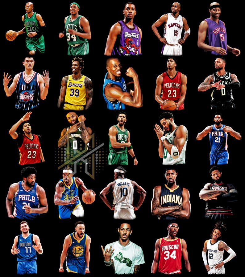 120+ Halftone Basketball Players Designs A2 A3 A4 | Premium Streetwear ...