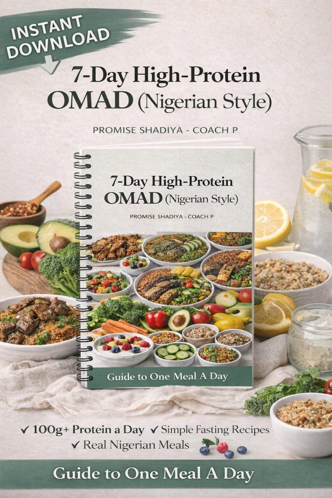 7-day High-protein OMAD (nigerian Style) - Etsy Canada
