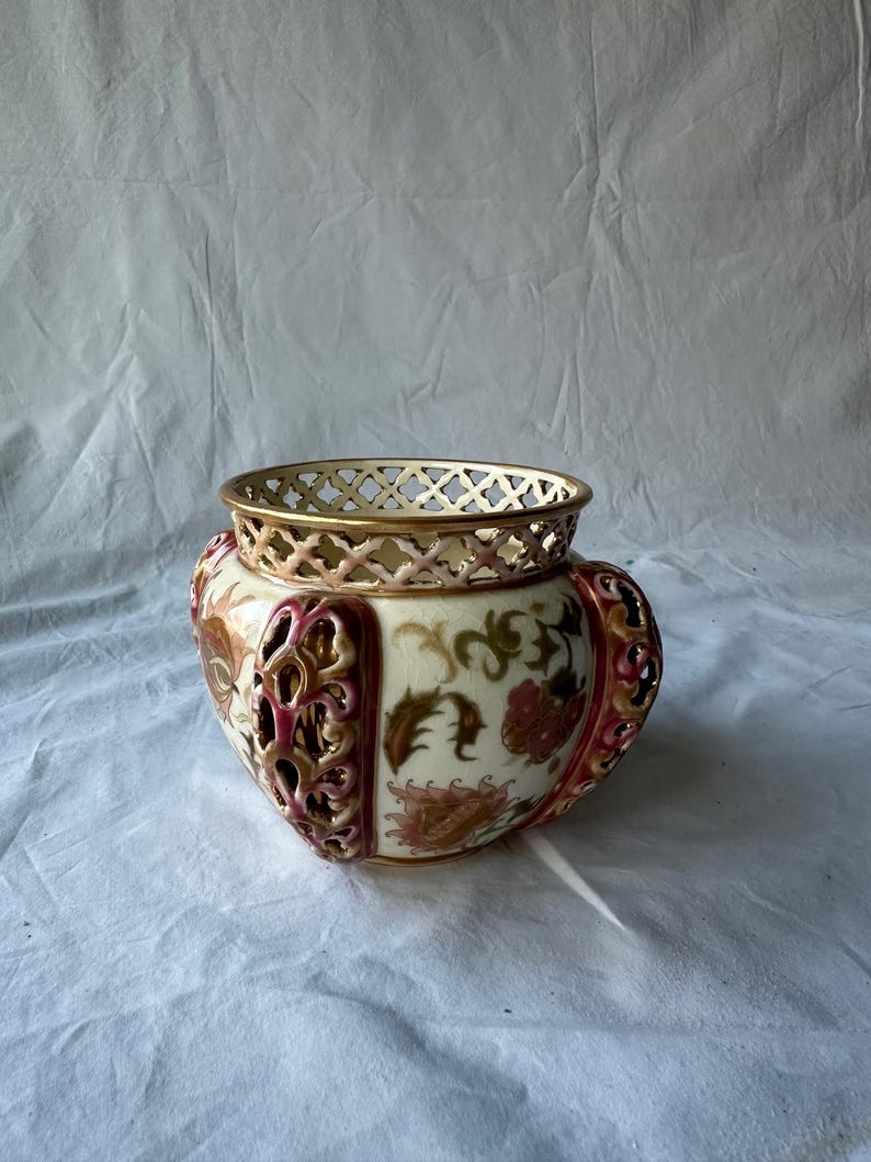 Zsolnay Hungarian Antique 1880 S Hand Painted Porcelain With Gold.pecs ...